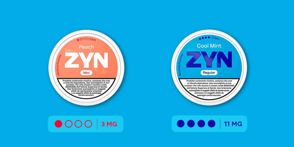ZYN Mini vs ZYN Regular: tutte le differenze | ZYN Italia